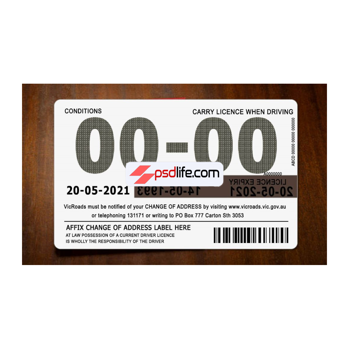 Australia download easy full pack driving license psd template