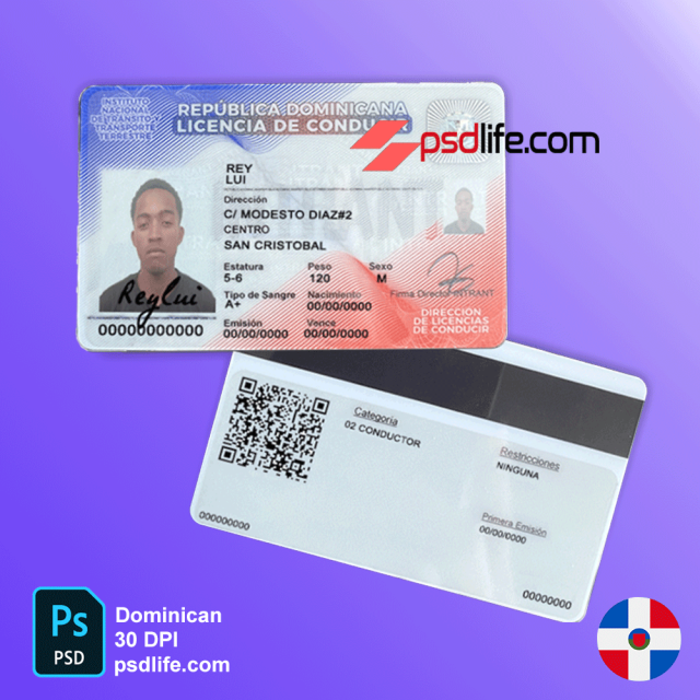 India drivers license psd template , full editable with all font