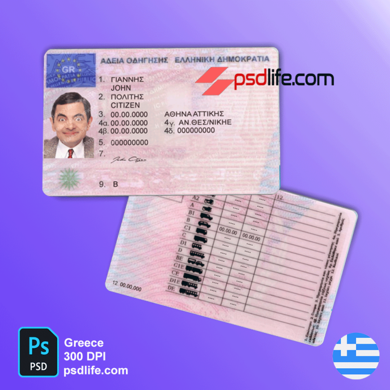 India drivers license psd template , full editable with all font