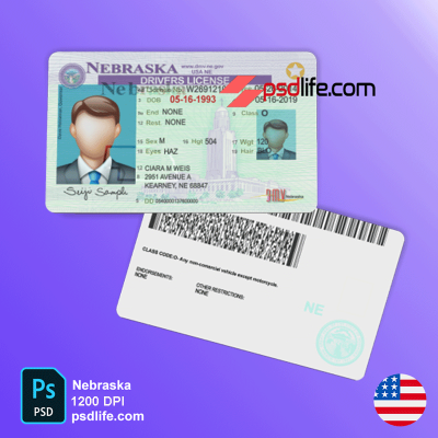 Nebraska driving license psd template Order and Download Your Record ...