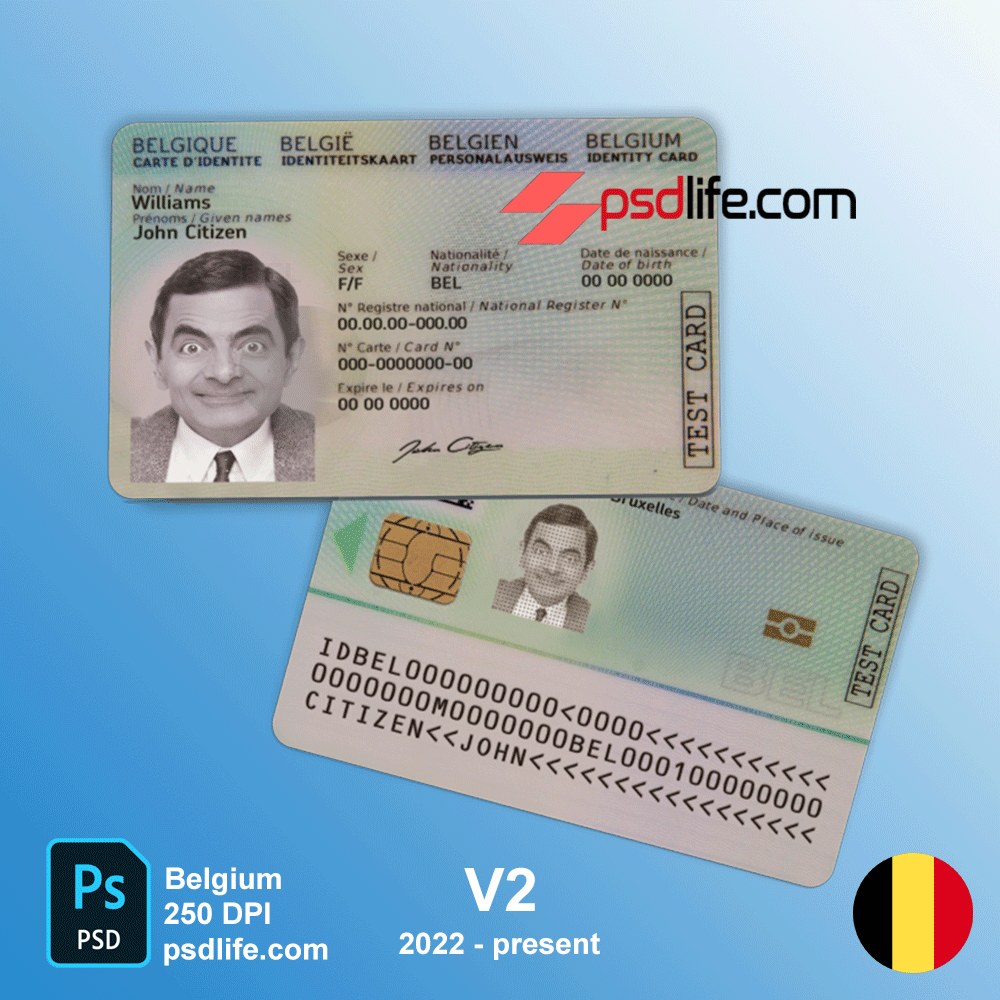 Belgium fake id card 2023 ️👀 Psd template editable novelty free 🌹