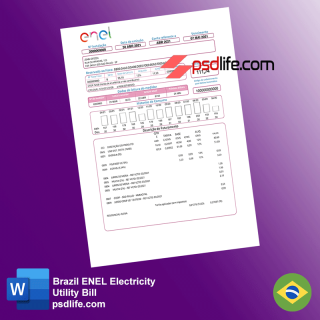 Cameroon free fake utility bill for proof of address 2022